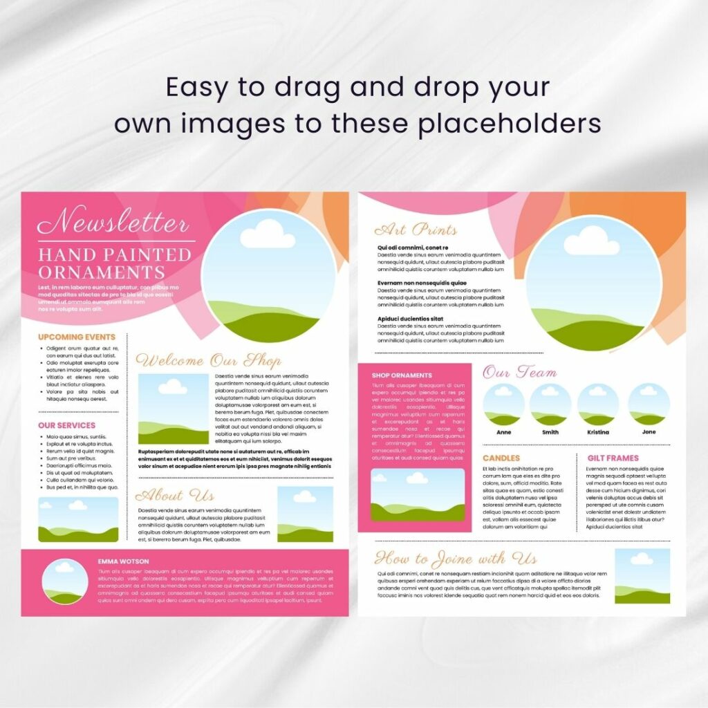 Canva Business Newsletter Template - MasterBundles