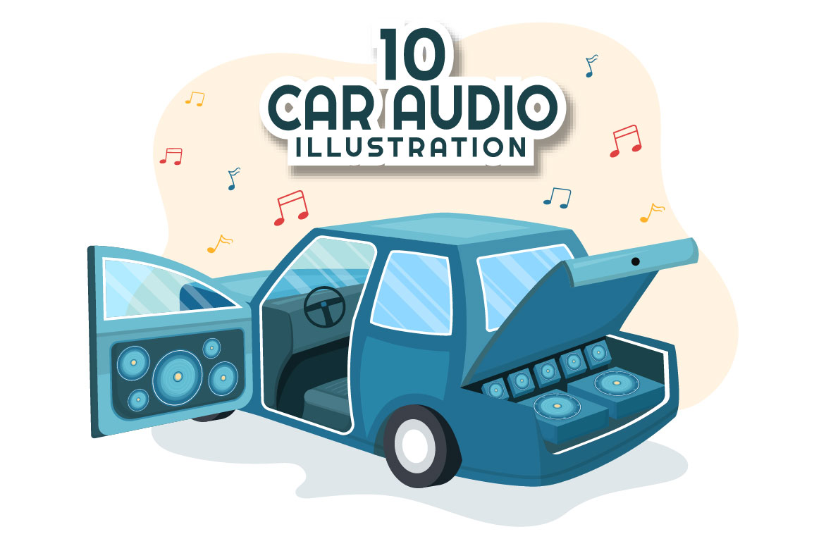 10 Car Audio Illustration - MasterBundles