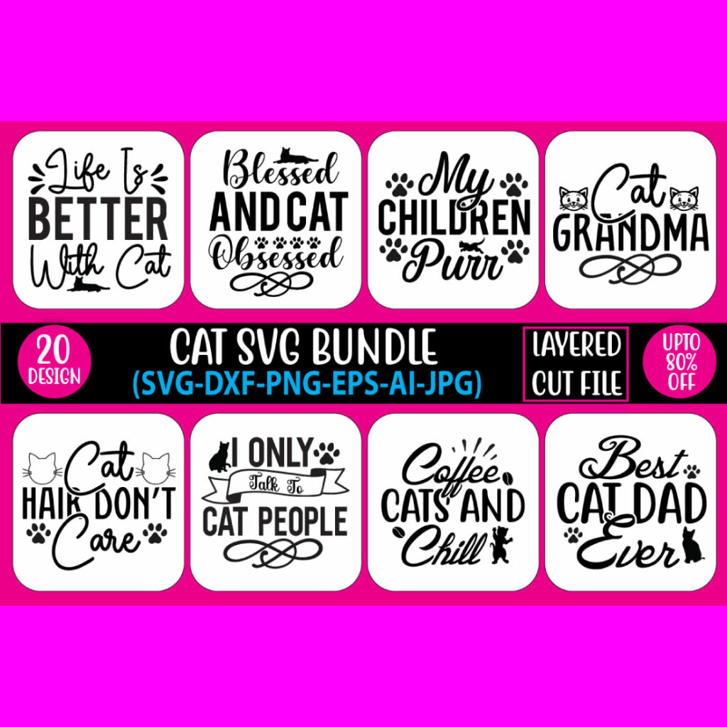 Cat SVG Designs Bundle | MasterBundles