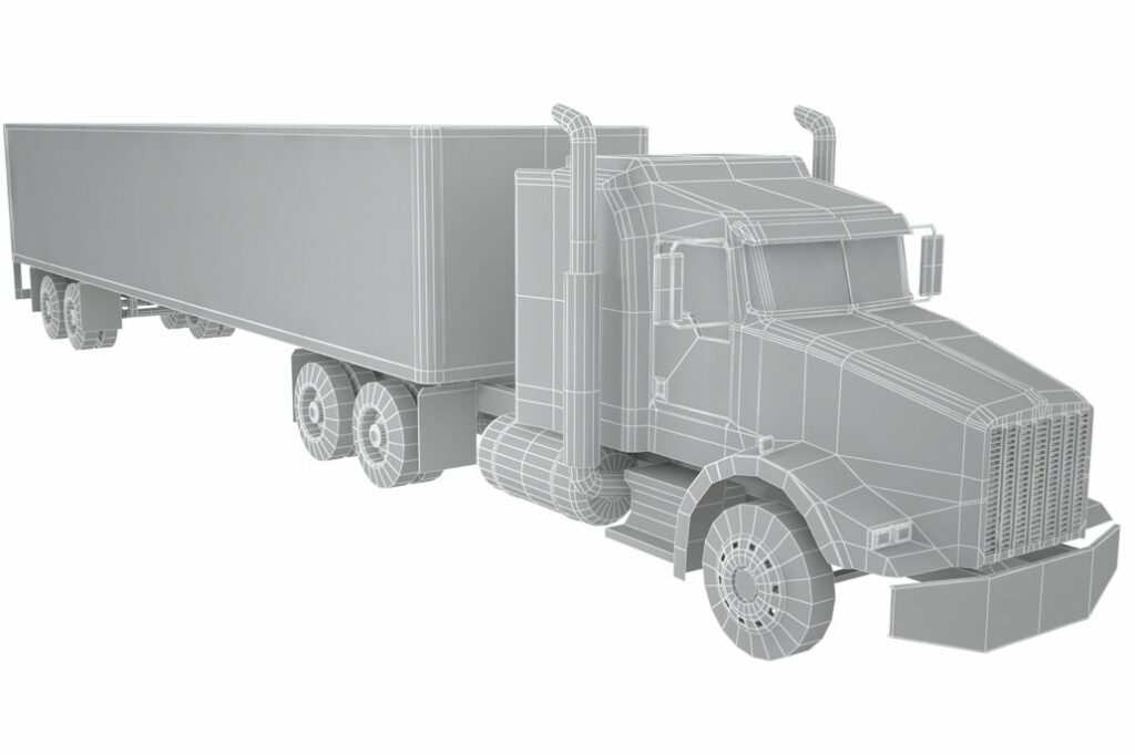 Kenworth Semi Truck Low Polygon – MasterBundles