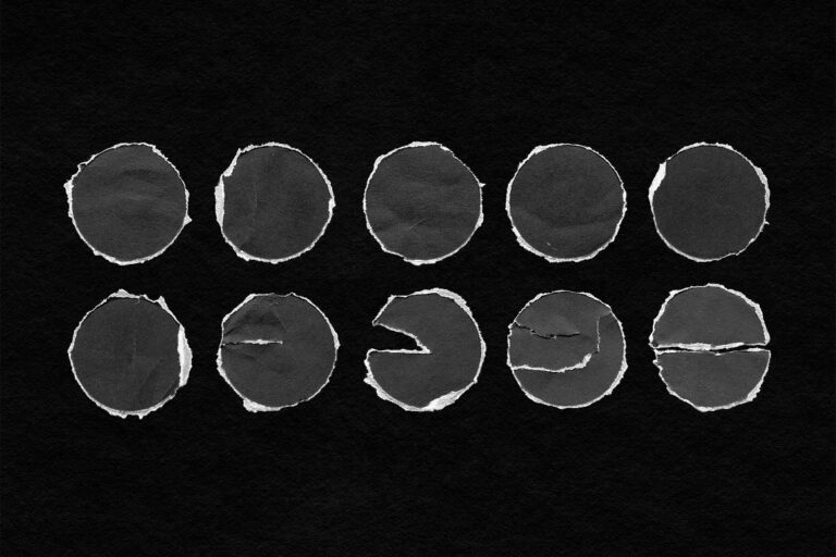 Ripped Paper Lines & Circles – MasterBundles