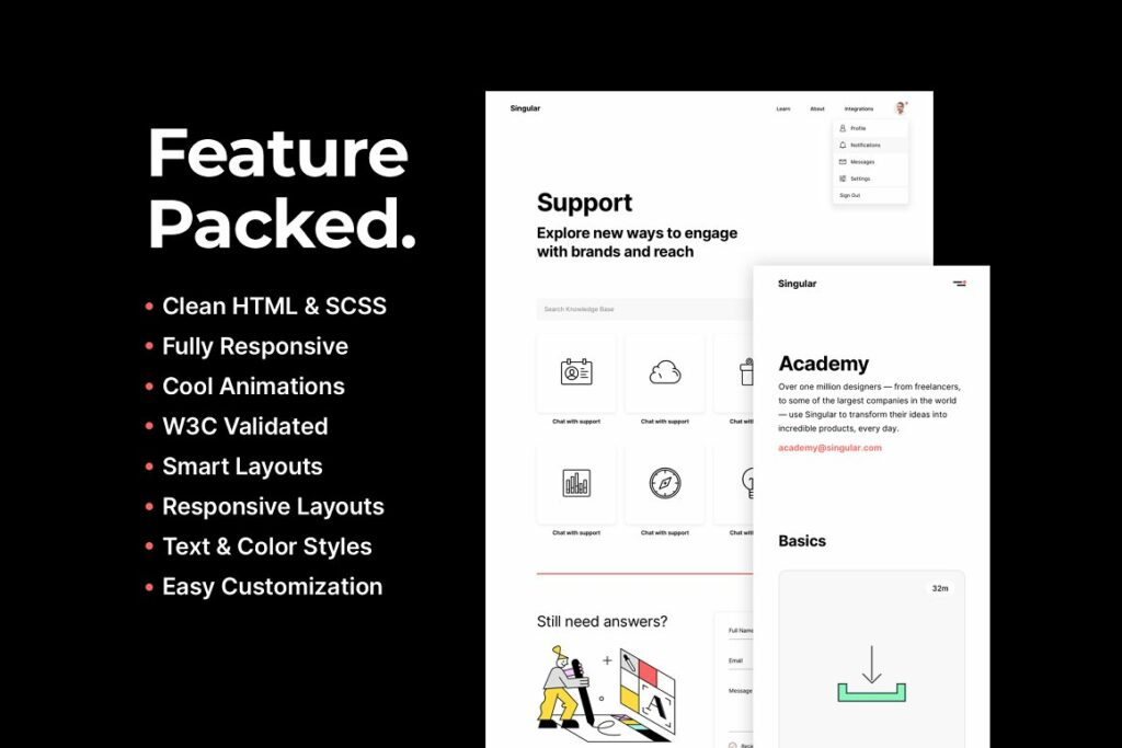 Singular SAAS Website Template with Bootstrap - MasterBundles