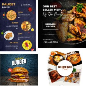 Food digital menu template for Restaurants or cafe bar only in $15 ...