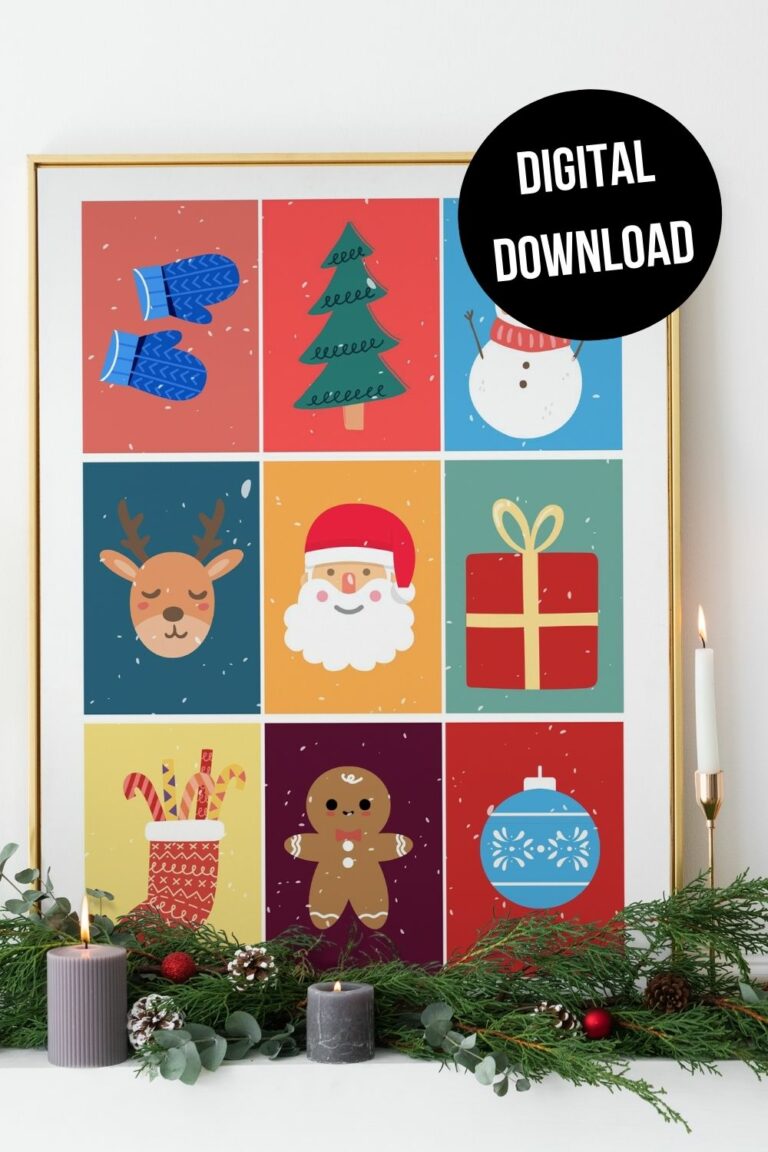 Christmas digital download printable posters - MasterBundles