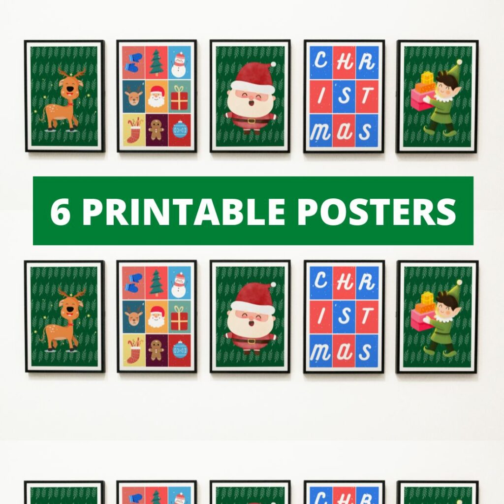 Christmas digital download printable posters - MasterBundles
