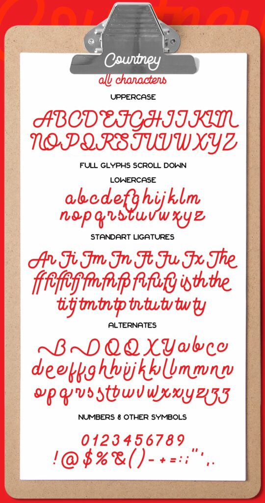 Courtney Modern Script Font – MasterBundles