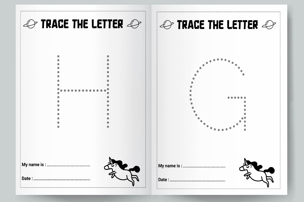 Letters Tracing Single Letter Upper Masterbundles