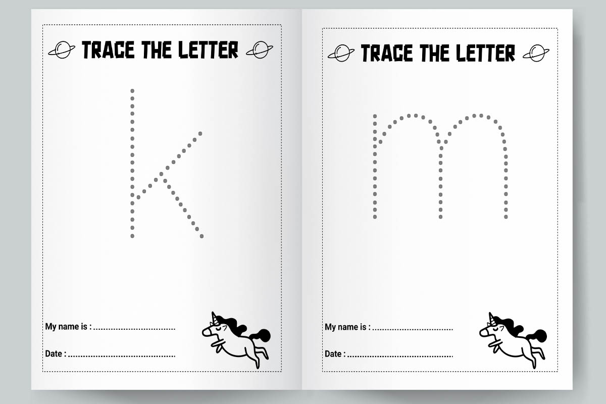 Letters Tracing Single Letter Lower - MasterBundles