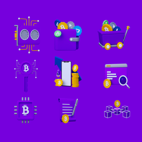 Crypto Currency 3D Icon - MasterBundles