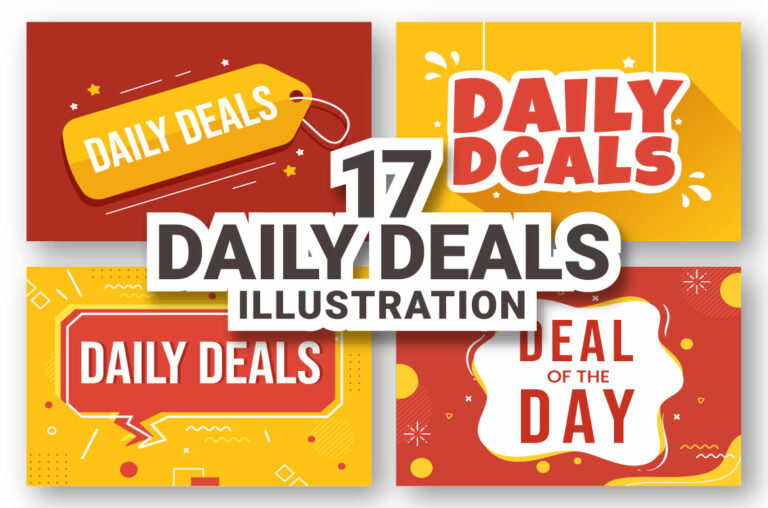 17 Daily Deals of The Day Illustration - MasterBundles