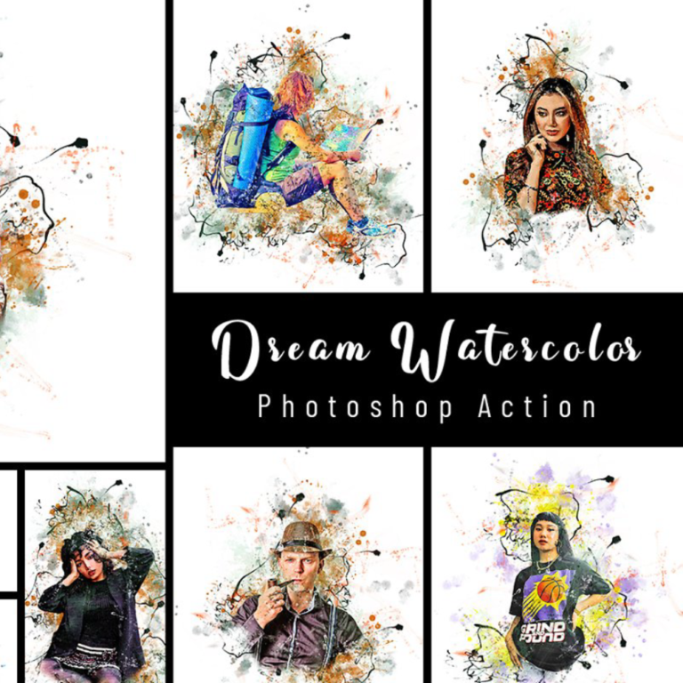 Dream Watercolor Photoshop Action – MasterBundles