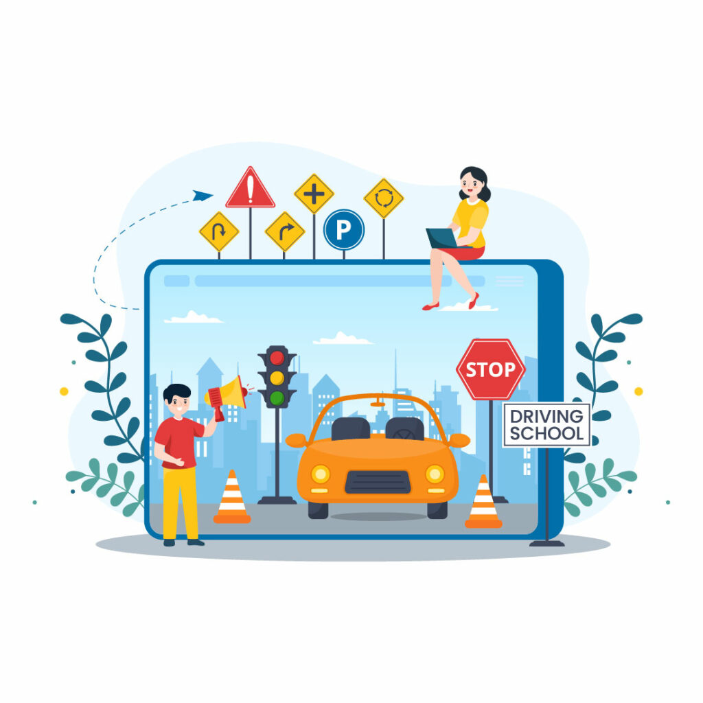 12 Driving School Illustration - MasterBundles