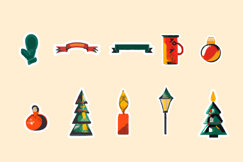 40 Christmas Retro Grunge PNG Clipart - MasterBundles