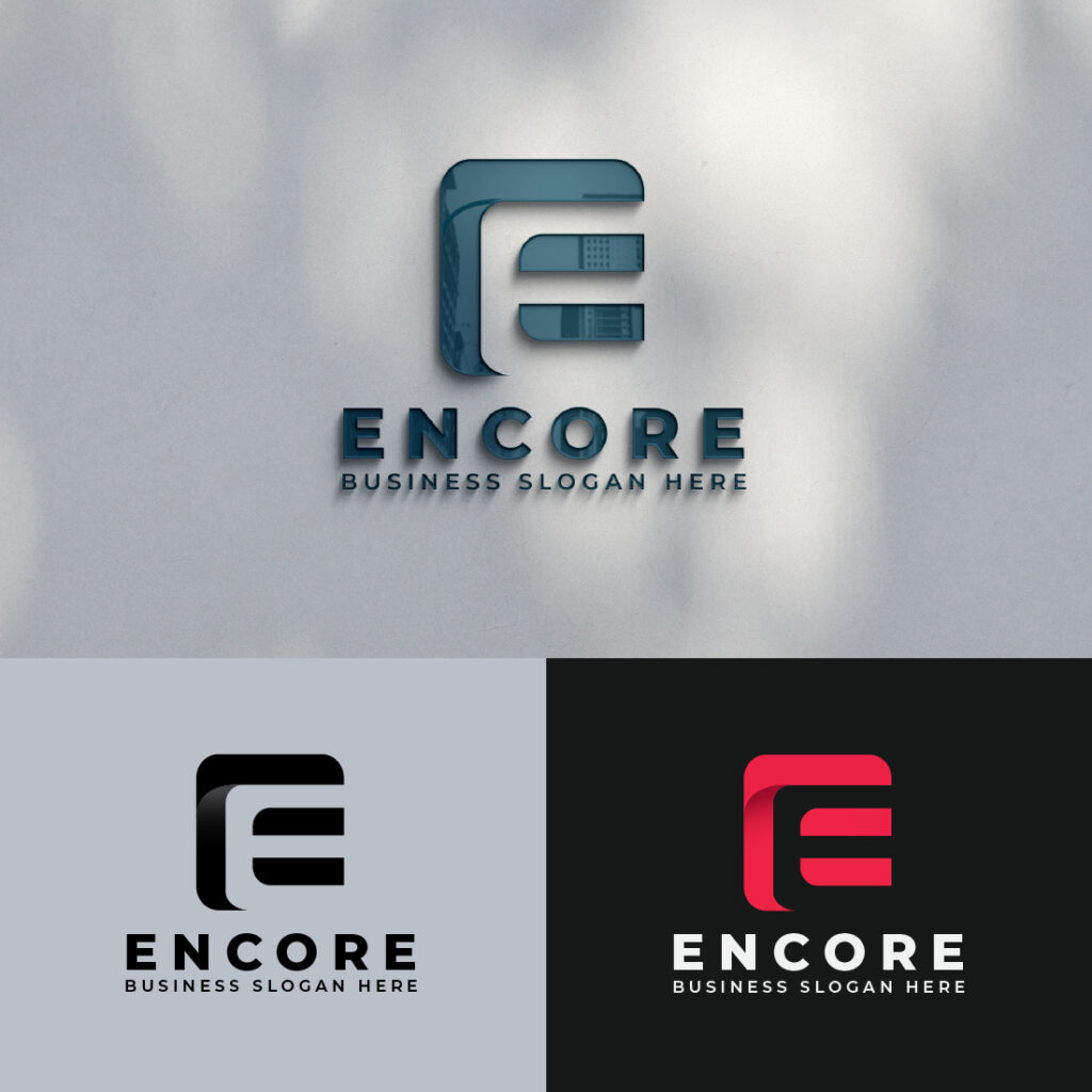 E Letter Monogram Logo Design Template - MasterBundles