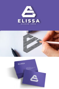 E Letter Triangle Monogram Logo Design Template - MasterBundles