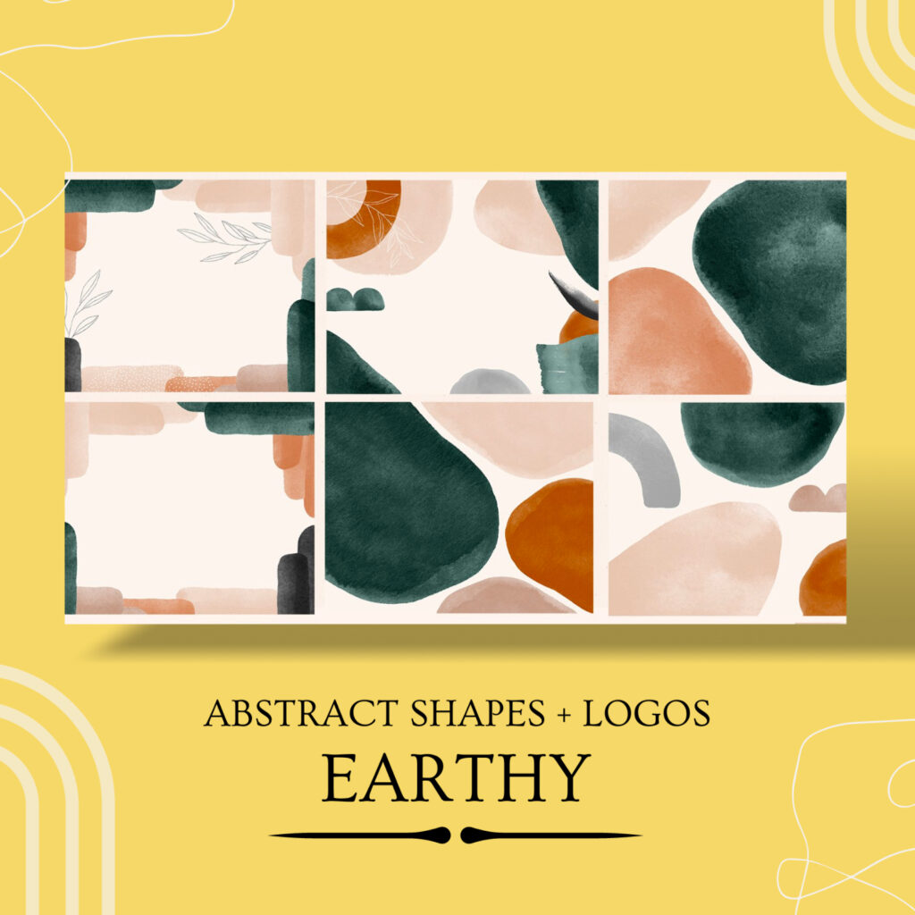 Earthy Abstract Shapes + Logos – MasterBundles