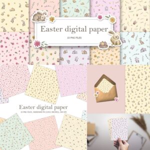 Easter Spring Digital Pattern | MasterBundles