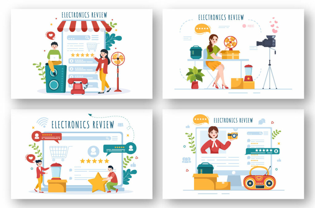15 Electronics Review Illustration - MasterBundles
