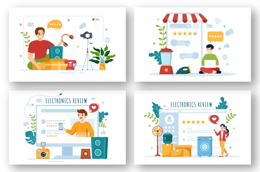 15 Electronics Review Illustration - MasterBundles