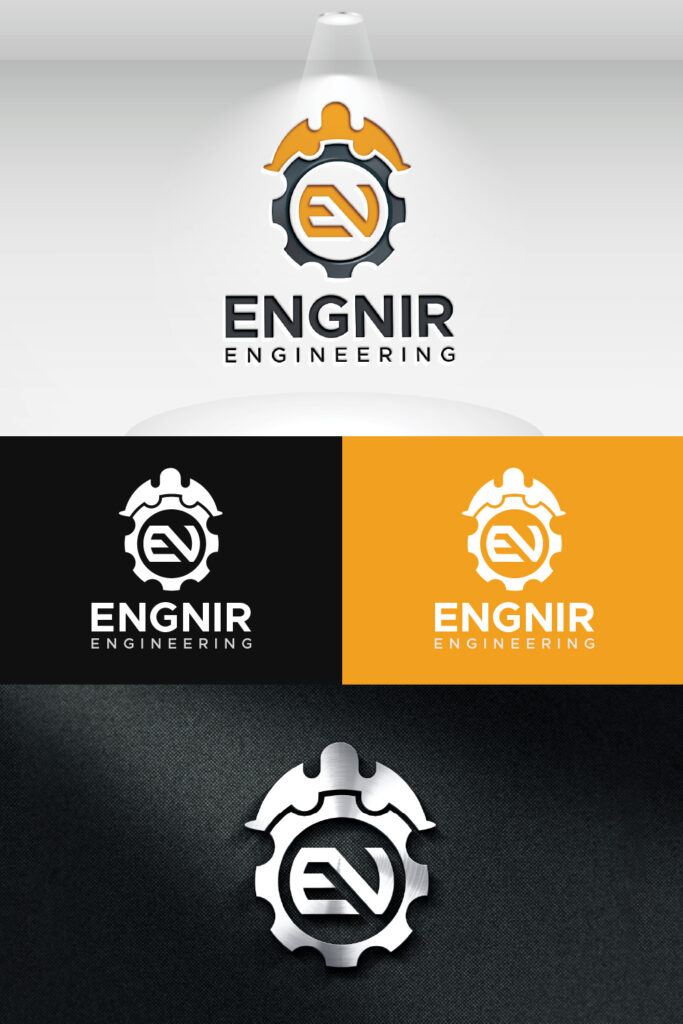 EN Letter Engineering Logo Design Template - MasterBundles