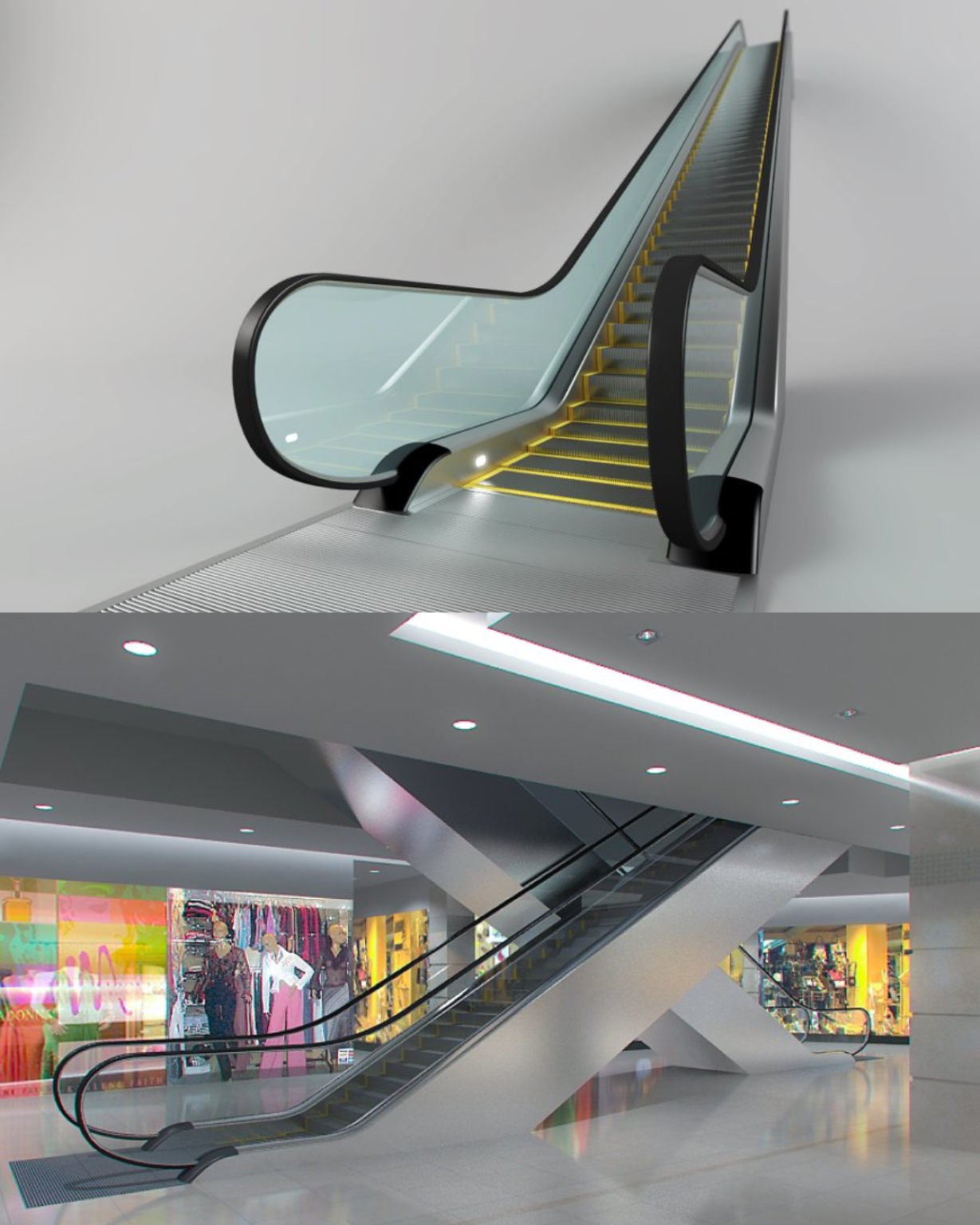 Escalator HD 3D model – MasterBundles