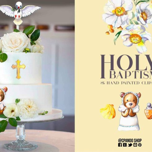 Holy Baptism Teddy Bear Neutral – MasterBundles