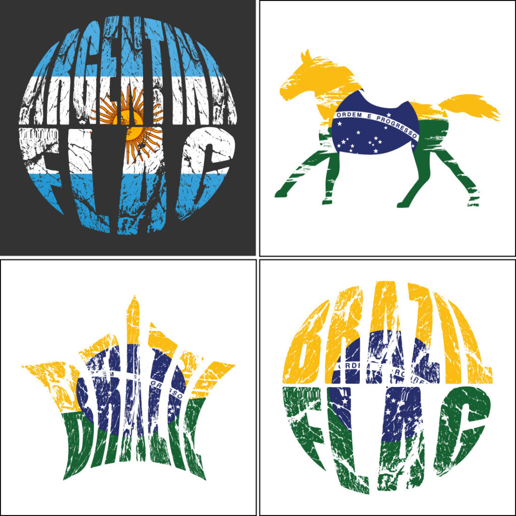 5 Flag Design Vector Template Bundle - MasterBundles