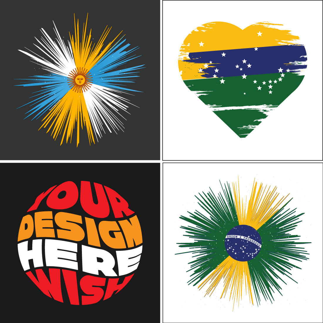 5 Flag Design Bundle - MasterBundles