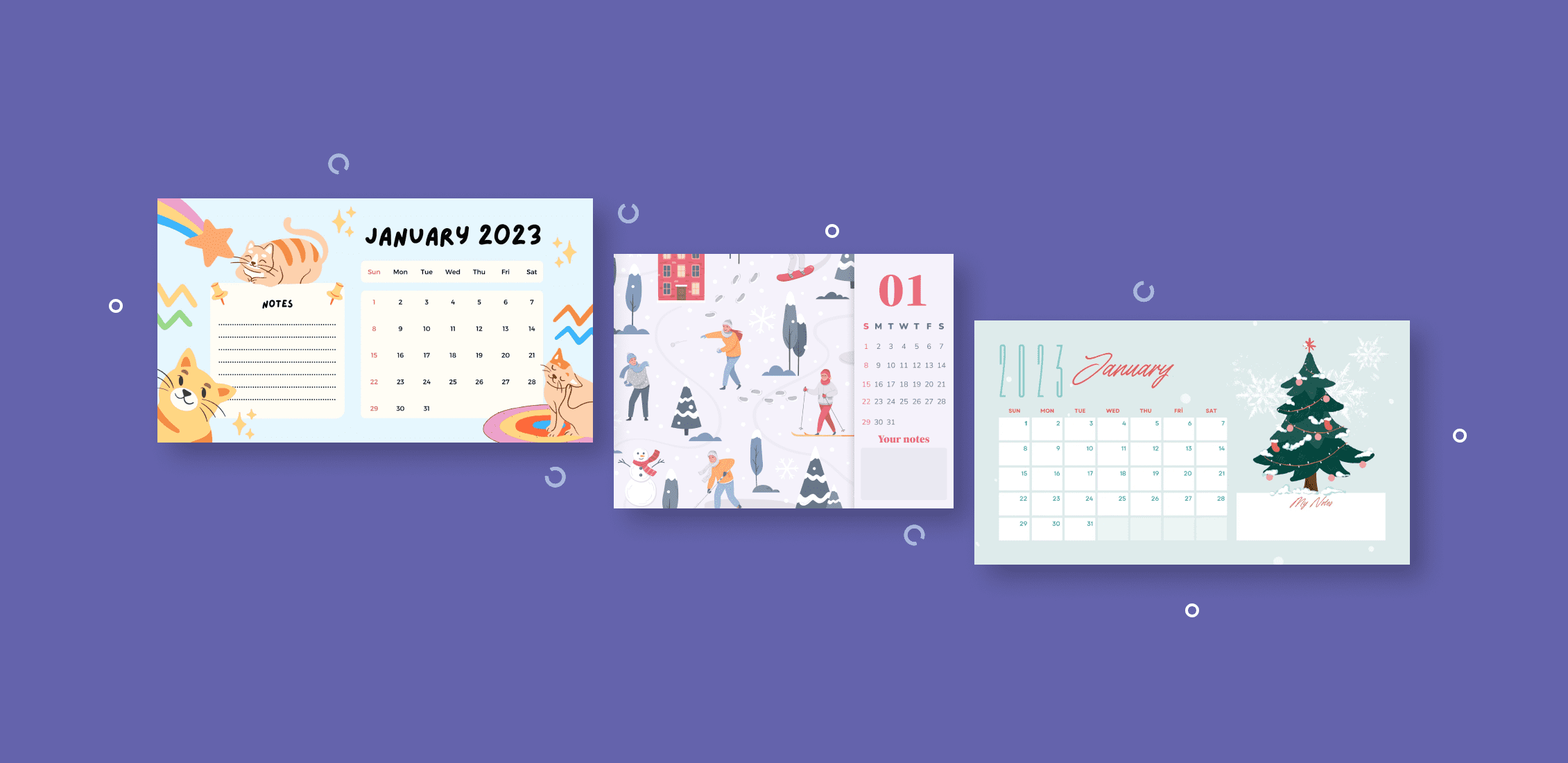 40+ Best Free January Calendar Templates 2023 - MasterBundles