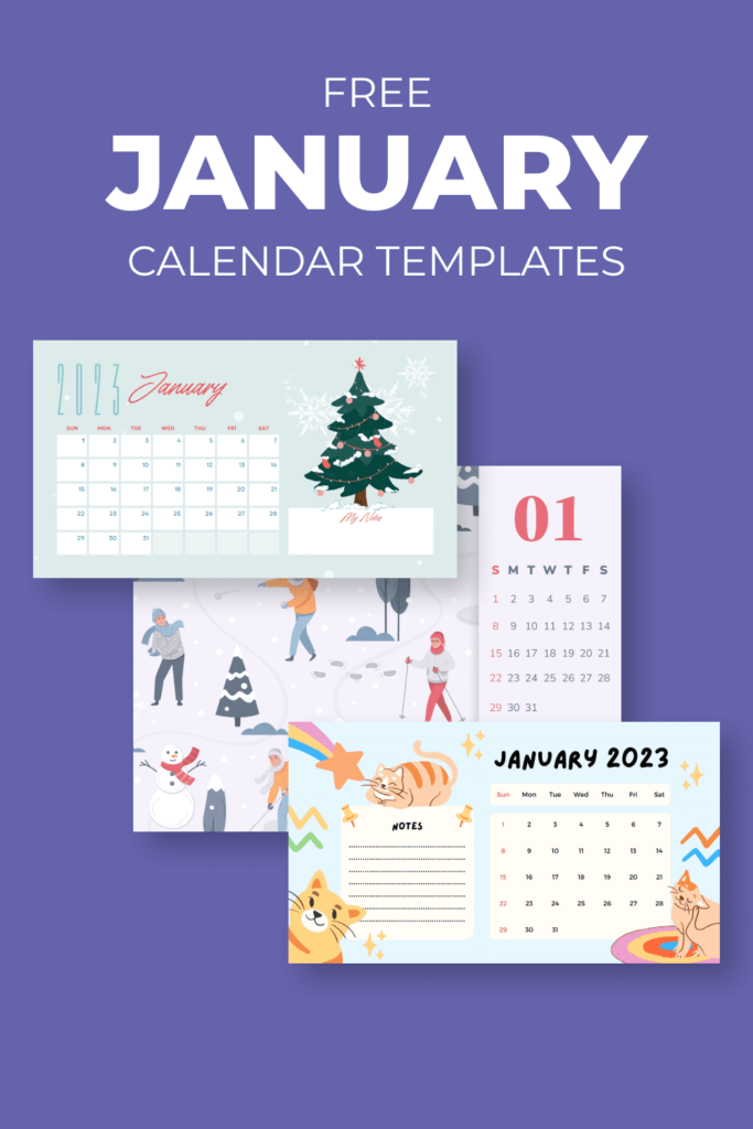 40+ Best Free January Calendar Templates 2023 - MasterBundles