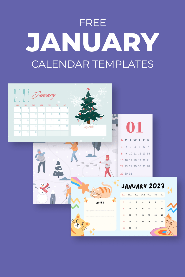 40+ Best Free January Calendar Templates 2023 - MasterBundles
