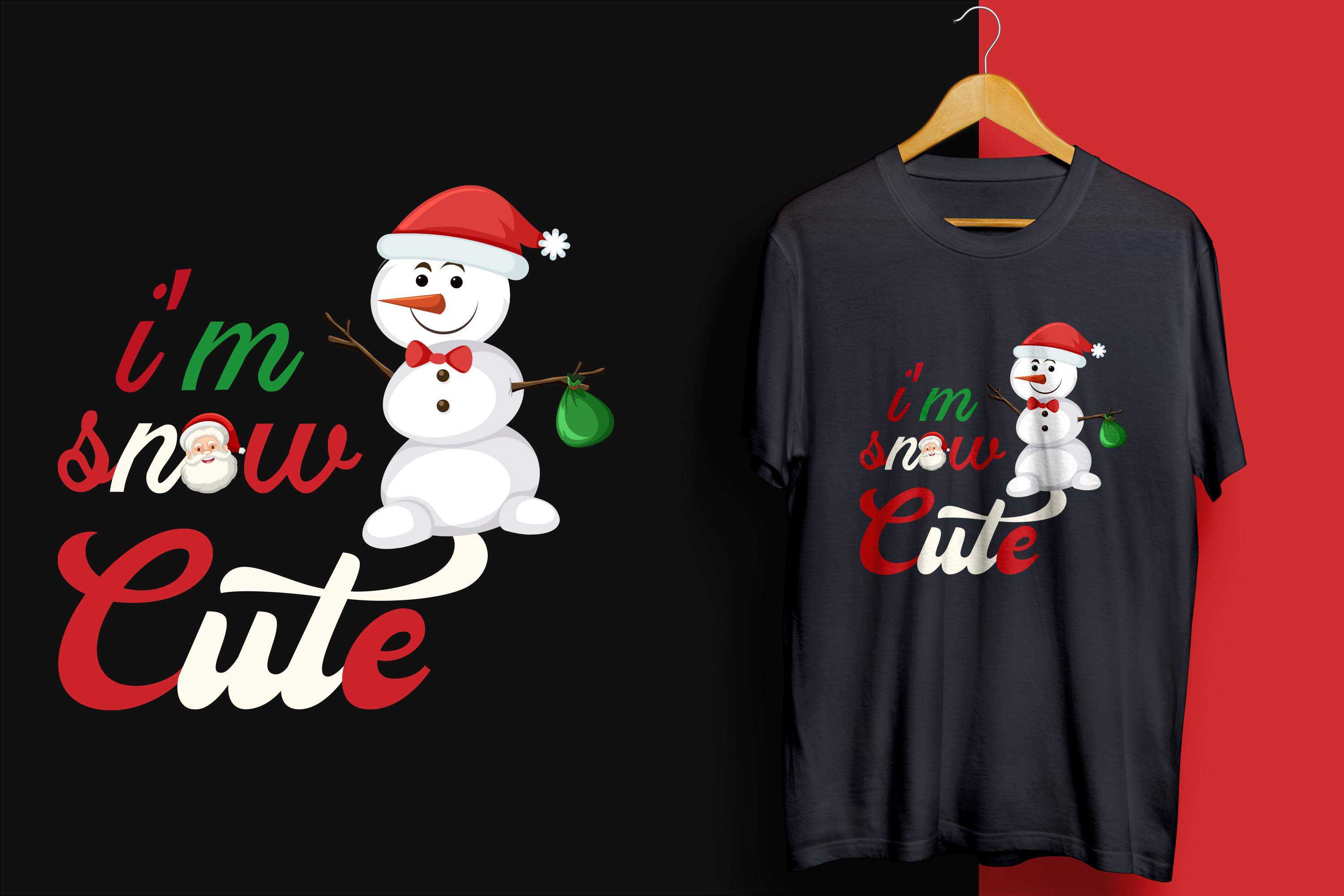 Cute Christmas Snowman Design - MasterBundles