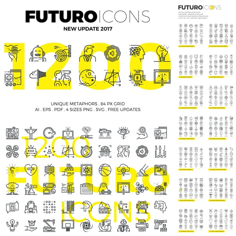 Futuro Line Icons – MasterBundles