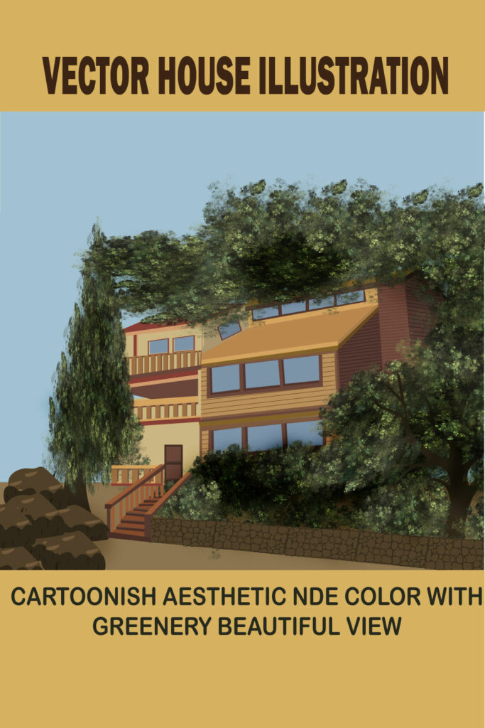 Aesthetic Colony Vector House with Beautiful Colors - MasterBundles
