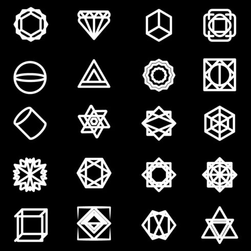 Geometric icons set – Geometric UI Icons – Only $10 - MasterBundles