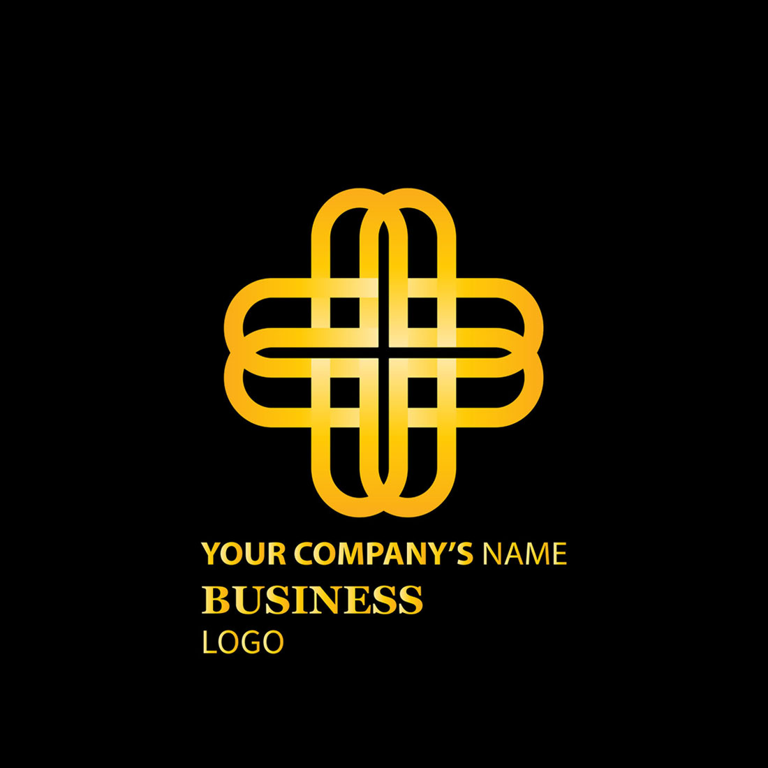 Golden Geometric Shape Logo Design Vector - MasterBundles