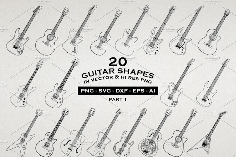 20 Guitar Illustrations Vector & PNG – MasterBundles