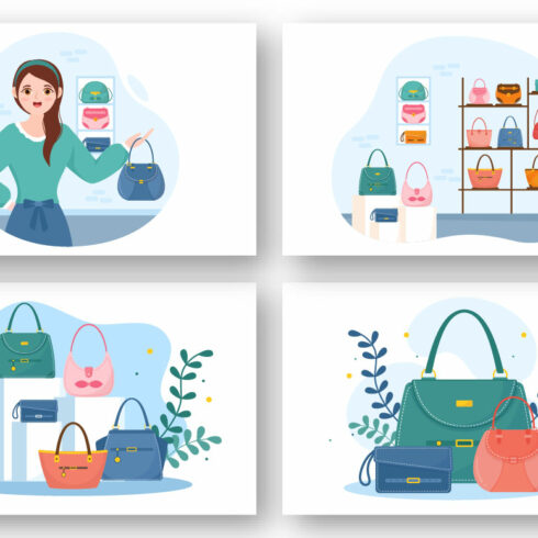 11 Handbag Store Design Illustration | MasterBundles