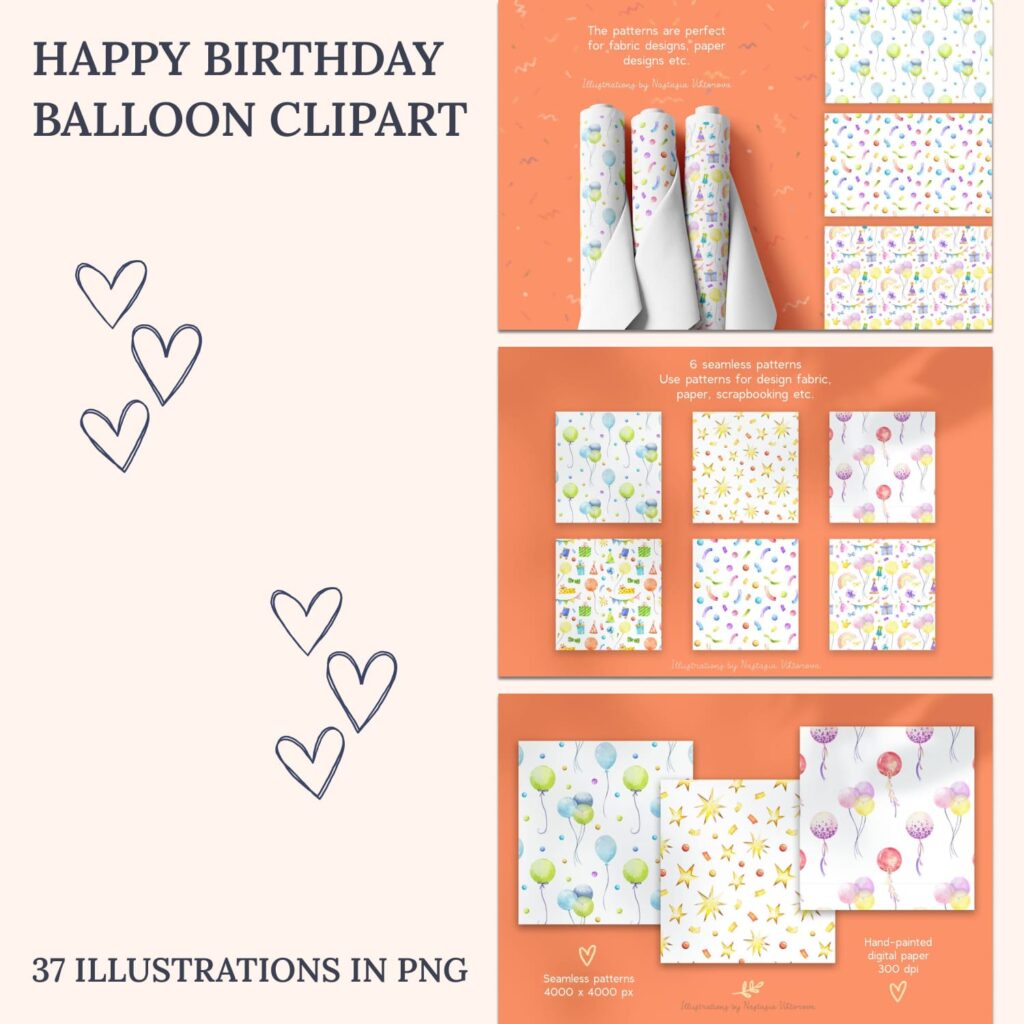 Happy Birthday Balloon Clipart – MasterBundles