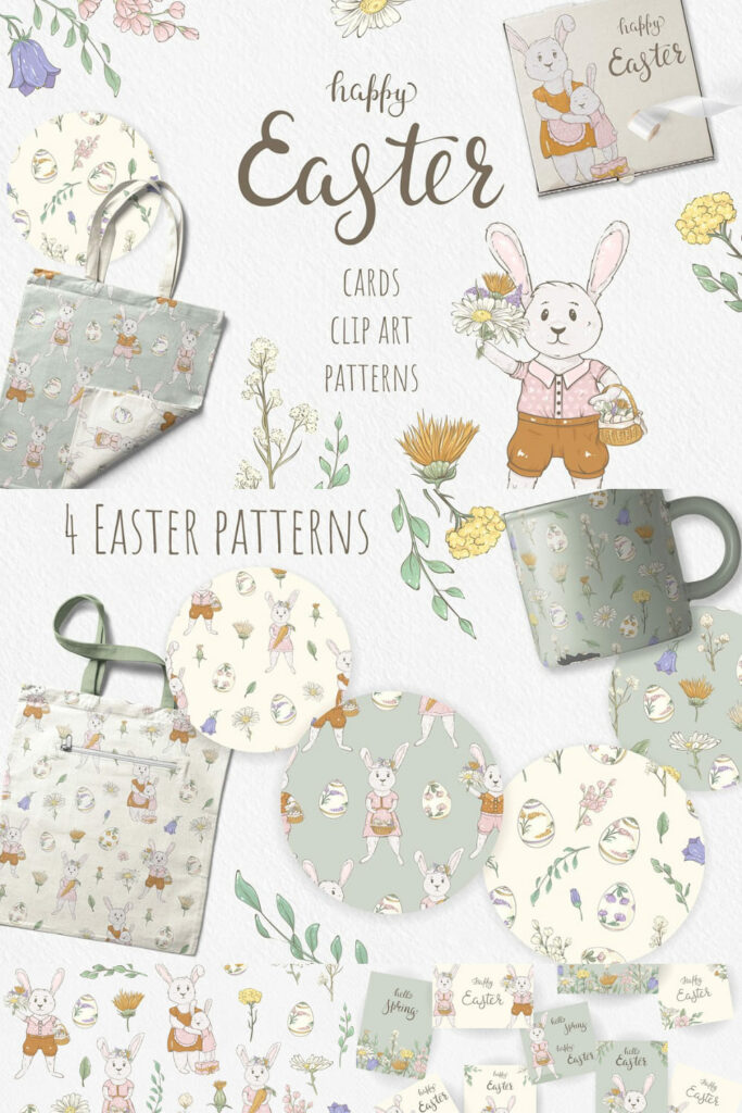 Happy Easter. Vector – MasterBundles