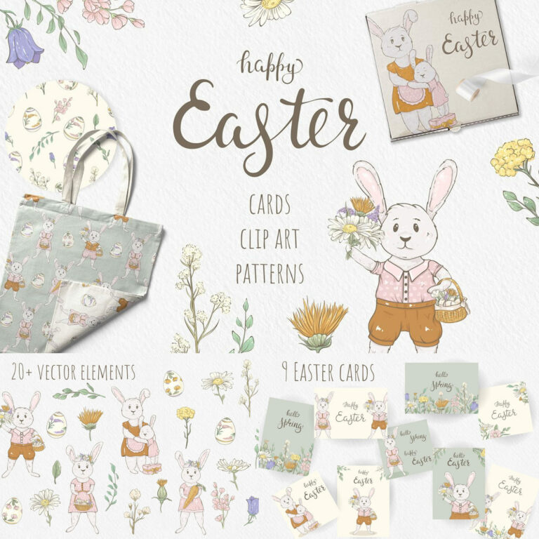 Easter Clipart. Easter Illustration | Master Bundles