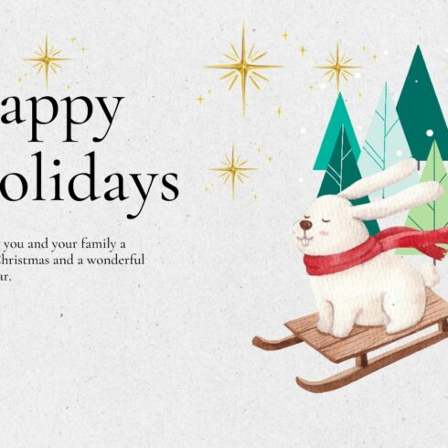 Cute Merry Christmas Card Design | MasterBundles