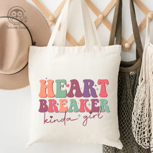 Heart Breaker Kinda Girl Retro Quotes Valentine - MasterBundles