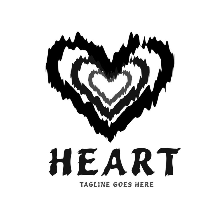 Black Heart Logo Design - MasterBundles