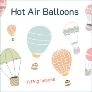 Watercolor Hot Air Balloons – MasterBundles