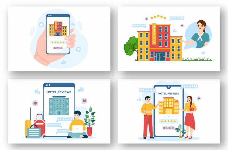 13 Hotel Review Illustration - MasterBundles