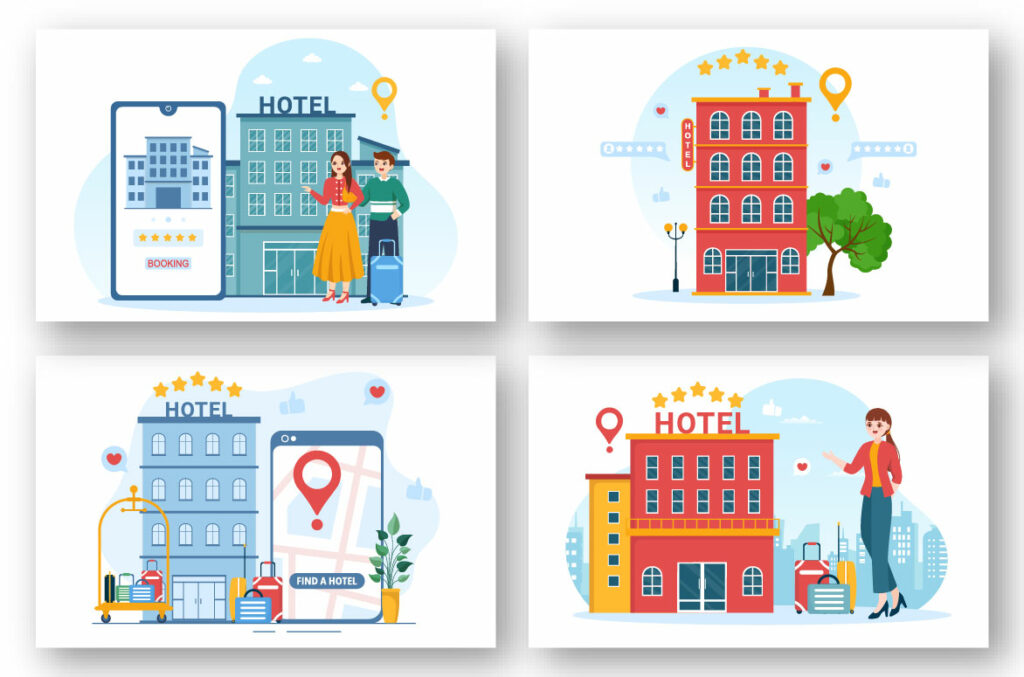 13 Hotel Review Illustration - MasterBundles