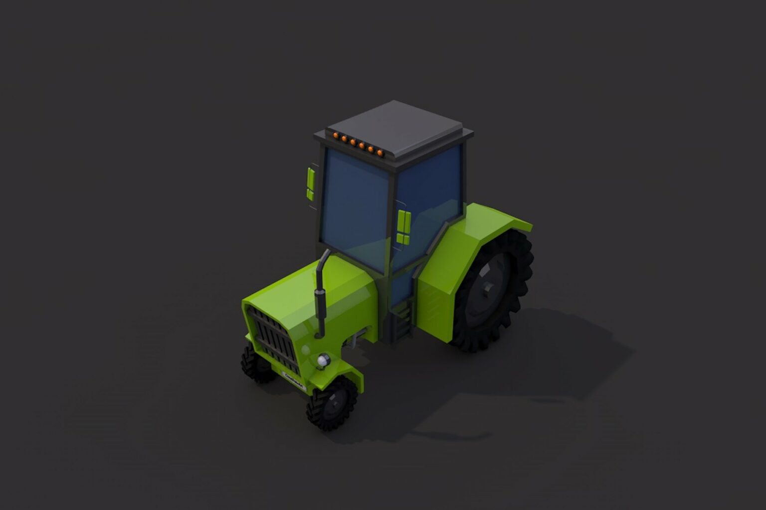 Low Poly Tractor – MasterBundles