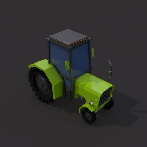 Low Poly Tractor – MasterBundles