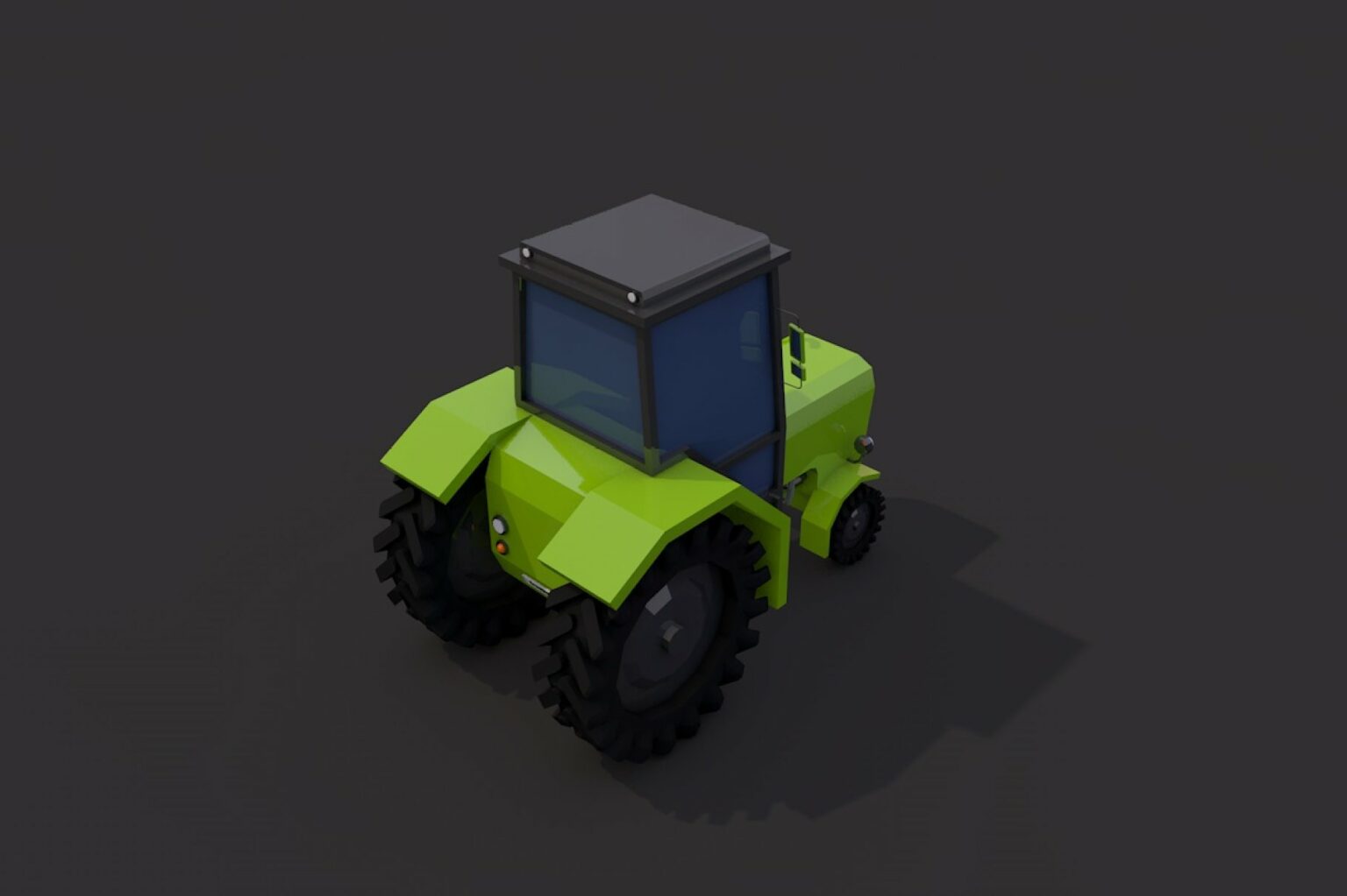 Low Poly Tractor – MasterBundles